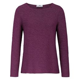 Peter Hahn - Rundhals-Pullover, lila, Gr. 52 / XXL - Baumwolle