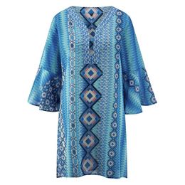 Peter Hahn Sunflair - Tunika, blau, Gr. 34/36 - Baumwolle