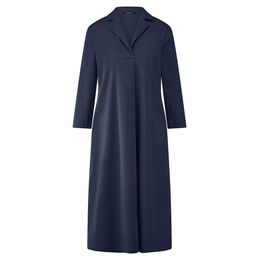 Peter Hahn - Kleid mit kleinem Reverskragen, blau, Gr. 40 / M - Baumwolle