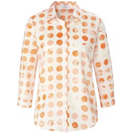 Peter Hahn - Bluse mit 3/4-Arm, weiss, Gr. 46 / L - Baumwolle