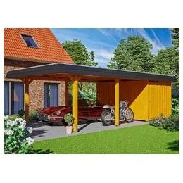 Skan Holz Einzelcarport SKANHOLZ "Wendland", braun (hellbraun), B/H/T: 210cm x, Carports