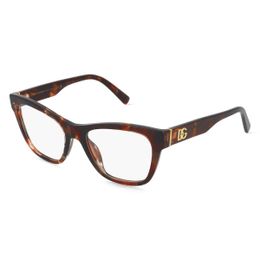 Dolce & Gabbana Dolce&Gabbana 0DG3430 Brille Damen | Fassung: Vollrand, Quadratisch, Havanna Dunkel
