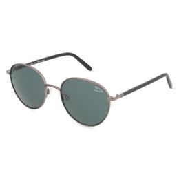 Jaguar J 7466 | Unisex-Sonnenbrille | Fassung: Vollrand, Rund, Edelstahl, Grau | Glasfarbe: Grau