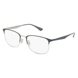 Ray-Ban RX6421 Brille Unisex | Fassung: Halbrand, Quadratisch, Grau Silber