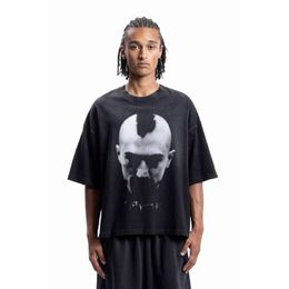 FAVELA PANK! BLACK WASHED T-SHIRT Oversize T-Shirt schwarz in L FAV-Q126-PBWT-997