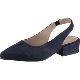 Damen Slingpumps mit Gummizug dunkelblau, Gr&ouml;&szlig;e 37