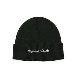 Jack & Jones Beanie JACK & JONES "JACNORREBRO REGULAR BEANIE NOOS", Herren, schwarz, Strick, Baumwollmischung, unifarben, M&uuml;tzen Beanie