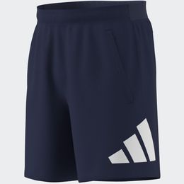 Shorts adidas Performance "TRAIN ESSENTIALS LOGO TRAINING", Herren, Gr. S, N-Gr, blau (dunkelblau, wei&szlig;), Web, Obermaterial: 100% Polyester, Hosen Shorts