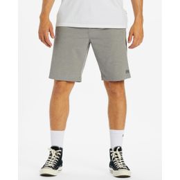 2-in-1-Shorts Billabong "Crossfire", Herren, Gr. 36 (XL), grau, Obermaterial:64% Microfaser, 22% Walkfrottier, 8% Elasthan, 6% Polyamid;, Hosen 2-in-1-Shorts