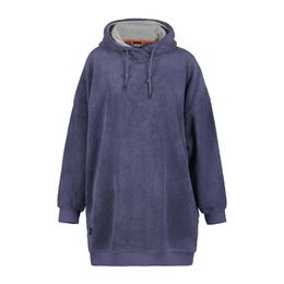 Kapuzensweatshirt Icepeak "D OVERSIZE HOODIE ACERRAT", Damen, Gr. M, blau, Fleece, Obermaterial: 95% Polyester, 5% Elasthan, unifarben, hoch geschlossener Ausschnitt, weit angesetztes B&uuml;ndchen, Sweatshirts Kapuzensweatshirt, mit hoch geschlossenem Ausschnitt, mit Kapuze und Kordelzug