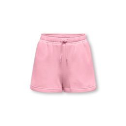 Sweatbermudas KIDS Only "KOGSUSAN STRING SHORTS VD ZA SWT", Jungen, Gr. 152, N-Gr, romance rose, Sweatware, Obermaterial: 60% Baumwolle, 40% Polyester, unifarben, Basic ca. Mitte Oberschenkel, Hosen Sweatbermudas, mit elastischem Bund und Kordelzug