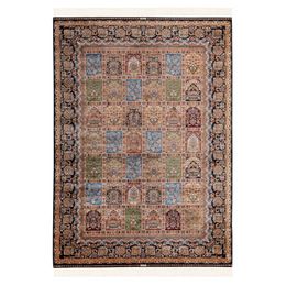 Teppich Kayoom "Babil 311", blau, B:140cm H:15mm L:200cm, Modal, Teppiche, Teppich, Kurzflor, Orient, Modernes Muster, Deko, Fu&szlig;bodenheizungsgeeignet