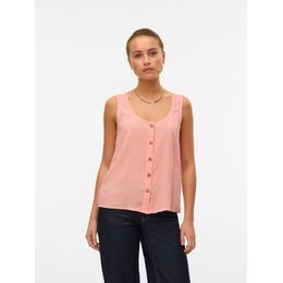 V&eacute;ro Moda Blusentop VERO MODA "VMBUMPY SL SHIRT WVN GA NOOS", Damen, Gr. XS, rosa (dubarry stripes:snow wei&szlig;), Web, Obermaterial: 100% Viskose, gestreift, regular fit taillenbedeckt, Rundhals, Blusen Blusentop