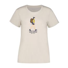 T-Shirt Icepeak "D T-SHIRT MARICOPA", Damen, Gr. M, gelb (powder), Obermaterial: 100% Baumwolle, Rundhals, Shirts T-Shirt, sportlicher Stil, aus Baumwolle