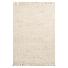 Teppich Kayoom "Pixy 525", creme, B:160cm H:15mm L:230cm, Wolle, Teppiche, Teppich, Kurzflor, Handgewebt, Modernes Muster, Uni, Wolle, Viskose