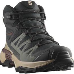 Outdoorschuh Salomon "X ULTRA 360 MID GORE-TEX", Damen, Gr. 47, phantom, desert tan, rum raisin, Synthetik, Textil, Schuhe Outdoorschuh, wasserdicht dank Gore-Tex Membrane