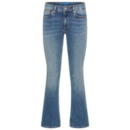 Bootcut-Jeans HUGO BLUE "Getti", Damen, Gr. 30, L&auml;nge 32, blau (medium blau 429), Denim/Jeans, Obermaterial: 98% Baumwolle, 2% Elasthan, unifarben, schmal, Jeans Bootcut-Jeans, Ausgestelltes Bein, elastisches Denim