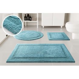 Badematte OTTO HOME "Meellor", rauch blau, H:20mm, Baumwolle, Badematten, Badematte, Badteppich, getuftet, modern, Uni, antirutsch, flauschig, Baumwolle