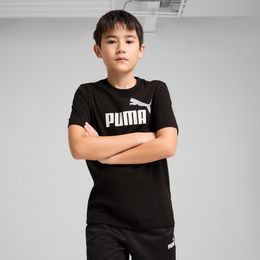 T-Shirt Puma "ESS 2 COLOR NO.1 LOGO TEE B", Jungen, Gr. 164, schwarz (Puma schwarz), Jersey, Obermaterial: 100% Baumwolle, bedruckt, regular fit normal, Rundhals, Shirts T-Shirt, normaler Schnitt, Kurzarm, f&uuml;r sportliche Aktivit&auml;ten