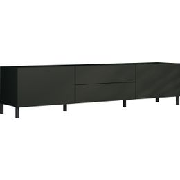 borchardt M&ouml;bel Lowboard BORCHARDT M&Ouml;BEL "Sophia, TV-Schrank mit Metallf&uuml;&szlig;en, Breite 200 cm", schwarz, B:200cm H:45cm T:35cm, Holzwerkstoff, Sideboards, Lowboard, Variante h&auml;ngend unter "mehr aus der Serie" zu finden
