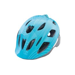 Prophete Kinder-Fahrradhelm, sto&szlig;feste Hartschaum-Innenschale, LED-Licht, reflektierende Gurtb&auml;nder und 5 Reflektionsstreifen, Gr&ouml;&szlig;e: 53-55 cm, Farbe: t&uuml;rkis