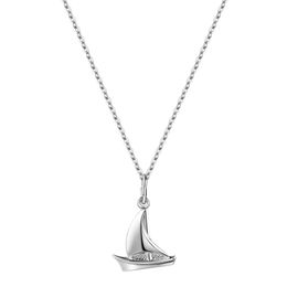 Kette mit Anh&auml;nger Firetti "Schmuck Geschenk Silber 925 Halsschmuck Halskette Ankerkette Schiff", silberfarben, Halsketten, Damen, Silber 925 (Sterlingsilber), L: 45 B: 1,1mm, Kette mit Anh&auml;nger, B:1,1mm