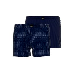 G&ouml;tzburg Boxershorts G&Ouml;TZBURG, Herren, Gr. 5, navy, navy, Single Jersey, Obermaterial: 100% Baumwolle, Unterhosen Boxershorts