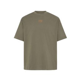 Rundhalsshirt Blend "Rundhalsshirt BHKyle Backprint", Damen, Gr. S, gr&uuml;n (dusty olive), Obermaterial: 100% Baumwolle CO., Shirts Rundhalsshirt