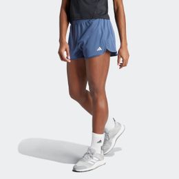 Shorts adidas Performance "PACER KNIT HIGH", Damen, Gr. XL, L&auml;nge 5, blau (preloved ink, innenbeinl&auml;nge ca. 13 cm), Obermaterial: 100% Polyester, Hosen Shorts, Trainingsshorts aus weiches Material, atmungsaktiv