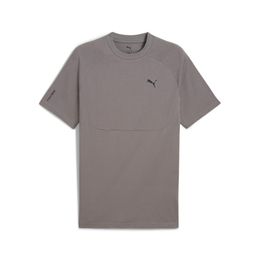 T-Shirt Puma "TECH TEE", Herren, Gr. M, cast iron, Jersey, Obermaterial: 100% Baumwolle, unifarben, regular fit normal, Rundhals, Shirts T-Shirt, mit Raglan&auml;rmeln, extra langer &Auml;rmelschnitt, f&uuml;r Sport und Outdoor