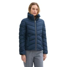 Steppjacke Tom Tailor, Damen, Gr. XXL (44), blau (nighttime blau), Web, Obermaterial: 100% Polyester. Futter: 100% Polyester, unifarben, bequem h&uuml;ftlang, Rundhals, elastischer Bund, Jacken Steppjacke, mit Stehkragen und Rei&szlig;verschluss