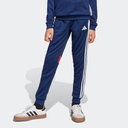 Trainingshose adidas Performance "TIRO 25 ESSENTIALS KIDS", Damen, Gr. 152, N-Gr, blau (team navy blau, rot,), Obermaterial: 100% Polyester. B&uuml;ndchen: 100% Polyester. Taschenfutter: 100% Polyester, Hosen Trainingshose