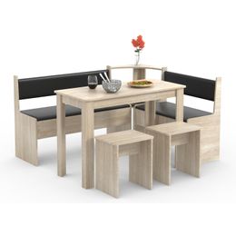Essgruppe Vcm "Eckbankgruppe Sitzgruppe Esal Maxi", braun (sonoma, eiche), B:150cm T:153cm, Obermaterial: 100% Holz Wood., Sitzm&ouml;bel-Sets, Essgruppe