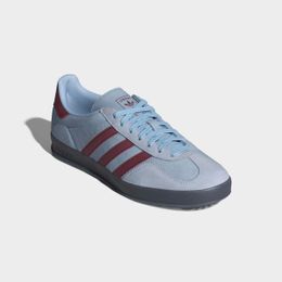 Sneaker adidas originals "GAZELLE INDOOR", Herren, Gr. 37, clear sky, noble maroon, crystal sky, Leder, Synthetik, Schuhe Sneaker