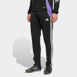 Trainingshose adidas Performance "TIRO 24 KIDS", Damen, Gr. 152, N-Gr, lila (schwarz, lila rush,), Obermaterial: 100% Polyester, Hosen Trainingshose