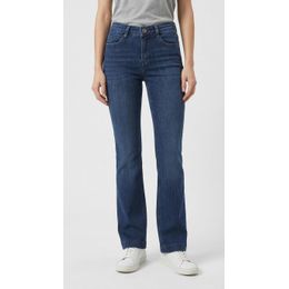Bootcut-Jeans MAC "BOOT", Damen, Gr. 40, L&auml;nge 30, chic indigo, Denim/Jeans, Obermaterial: 91% Baumwolle, 7% Elastomultiester, 2% Elasthan, bootcut fit kn&ouml;chellang, Jeans Bootcut-Jeans, im Five-Pocket Style