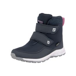 Outdoorwinterstiefel Jack Wolfskin "POLAR FOXX TEXAPORE K", Jungen, Gr. 38, blau (navy, rosa), Synthetik, Textil, Schuhe Outdoorwinterstiefel, Winterstiefel, Snowboots, Winterschuhe, wasserdicht & gef&uuml;ttert