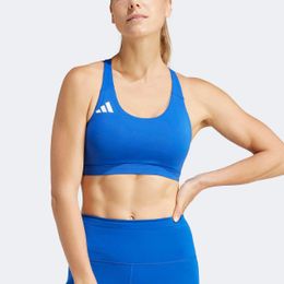Sport-BH adidas Performance "ADIZERO E MS", Damen, Gr. L, Cup A/B, royblu a, b, Obermaterial: 89% Polyester, 11% Elasthan, BHs Sport-BH, f&uuml;r mittleren Halt, f&uuml;r Tempotraining und Schnelligkeits&uuml;bungen