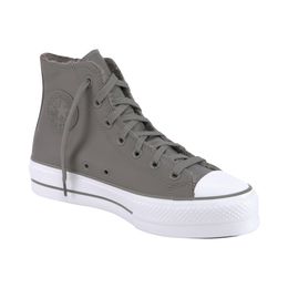 Sneaker Converse "CHUCK TAYLOR ALL STAR LIFT PLATFORM", Damen, Gr. 37, wei&szlig; (stone, wei&szlig;), Synthetik, Schuhe Sneaker, gef&uuml;ttert