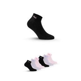 Kurzsocken Fila, Damen, Gr. 43-46, fashion lady, Baumwollmischung, Socken Kurzsocken, Cotton-Mix, Rippenb&uuml;ndchen, Logoschriftzug, Multipack