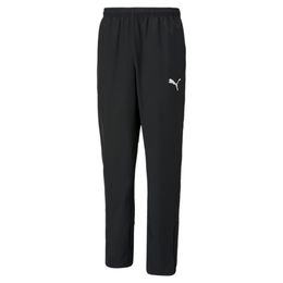 Trainingshose Puma "TEAMRISE SIDELINE PANTS", Herren, Gr. L, N-Gr, schwarz-wei&szlig; (Puma schwarz, Puma wei&szlig;), Obermaterial: 100% Polyester, unifarben, regular fit normal, Hosen Trainingshose, mit Rei&szlig;verschl&uuml;ssen am Bein, Regular Fit, sportlicher Stil