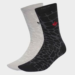 Sportsocken adidas originals "CROCO CREW, 2 PAAR", Damen, Gr. L (43/45), schwarz, grau three, Obermaterial: 44% Baumwolle, 32% Polyester, 21% Polyamid, 3% Elasthan, Socken Sportsocken, Topseller