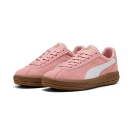 Sneaker Puma "CLUB KLASSIKA SD", Damen, Gr. 40, rosy outlook, Puma wei&szlig;, Puma gold, Leder, Schuhe Sneaker, Obermaterial aus Leder, SOFTFOAM+ Einlegesohle, Laufsohle aus Gummi