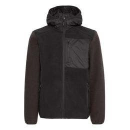 Fleecejacke North Bend "Fleecejacke NBMatej M", Herren, Gr. XL, schwarz, Obermaterial: 100% Polyester PES., unifarben, regular fit normal, ohne Ausschnitt, Jacken Fleecejacke