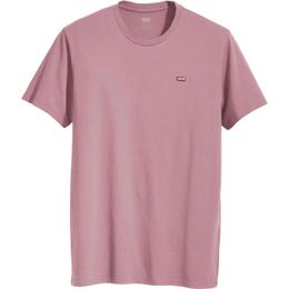 LEVI'S&reg; PLUS T-Shirt LEVI'S PLUS "LE BIG ORIGINAL HM TEE", Damen, Gr. XXL (64/66), roan rouge, Jersey, Obermaterial: 100% Baumwolle, unifarben, regular fit normal, Rundhals, Shirts T-Shirt, mit Logo Stickerei