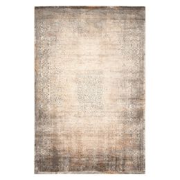 Teppich Kayoom "Gem 964", taupe, B:160cm H:15mm L:230cm, Viskose, Teppiche, Teppich, Kurzflor, Vintage, Modernes Muster, Viskose, Fu&szlig;bodenheizungsgeeignet