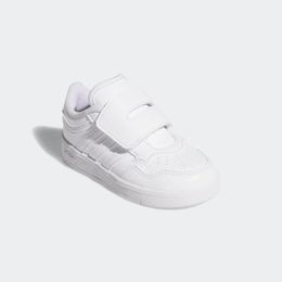 Klettschuh adidas Sportswear "HOOPS 4.0 KIDS", M&auml;dchen, Gr. 23, wei&szlig; (cloud wei&szlig;, cloud wei&szlig;, cloud wei&szlig;), Synthetik, Schuhe Klettschuh, f&uuml;r Kinder