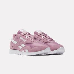 Trainingsschuh Reebok CLASSIC "CLASSIC NYLON", Damen, Gr. 40, berrychill, berrychill, ftwrhitw, Leder, Synthetik, Textil, Schuhe Trainingsschuh