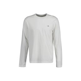Longsleeve Gant "Longsleeve REGULAR SHIELD LONG SLEEVE 1er Pack", Damen, Gr. S, wei&szlig;, Obermaterial: 100% Baumwolle CO., Shirts Longsleeve