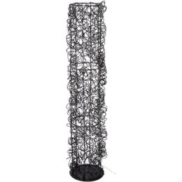 Dekoobjekt CREATIV LIGHT "Metalldraht-Tower", schwarz, H:120cm, Dekofiguren, Dekoobjekt, Zylinder aus Draht, mit Timerfunktion, USB Kabel